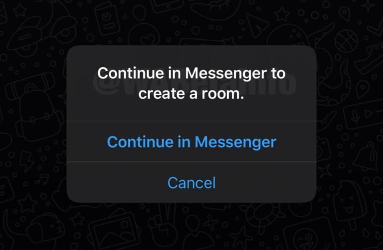 WhatsApp starts testing Messenger Rooms shortcut on Android and iOS