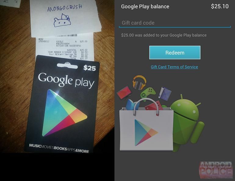 Google Play Gift Cards Hit Retail Stores