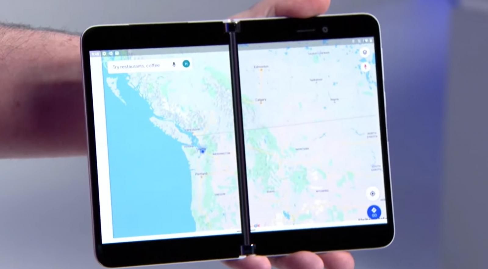 There’s a video of Google Maps working on the Microsoft Surface Duo