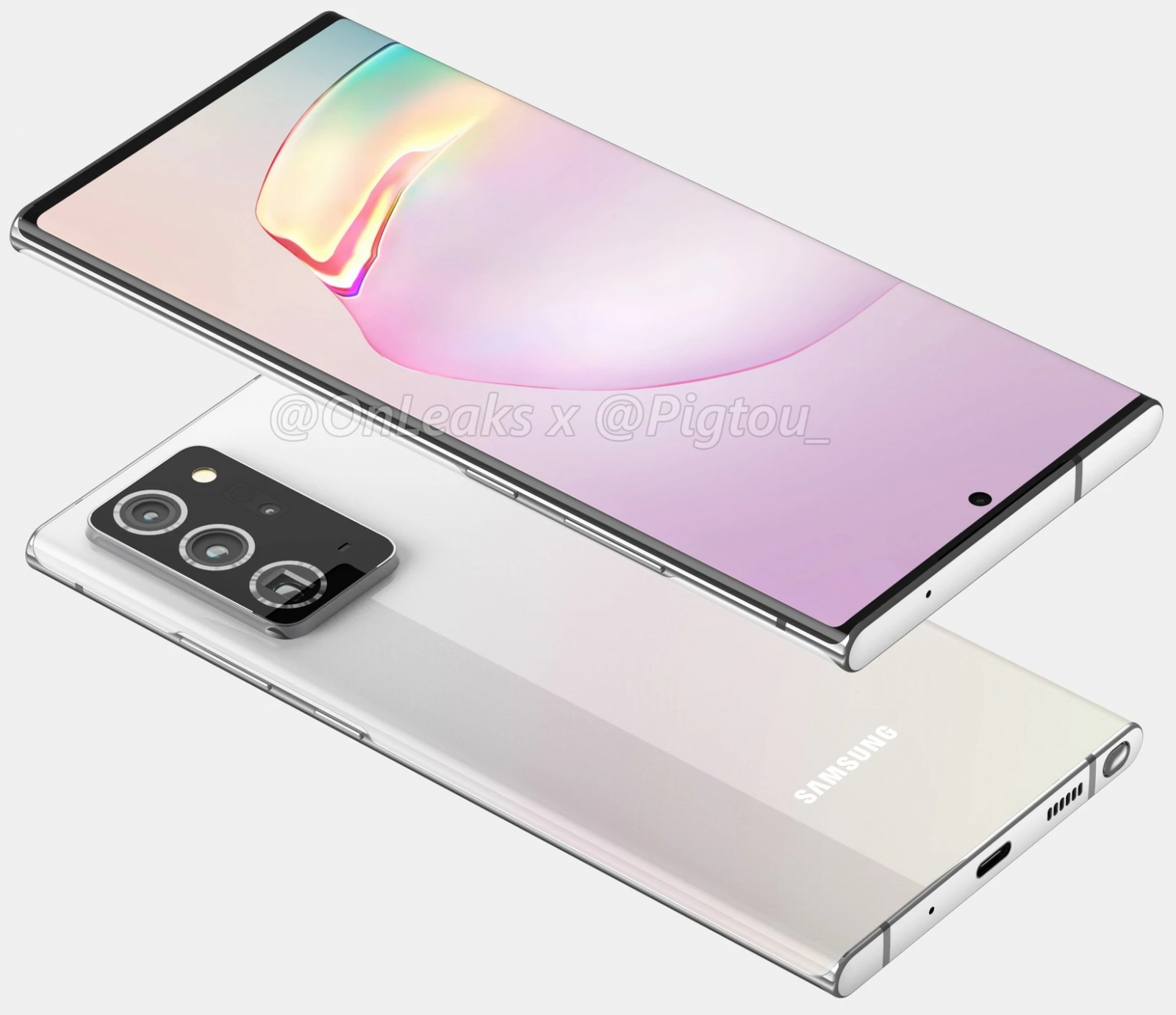Galaxy Note 20+ leaked renders show a familiar design and ginormous ...