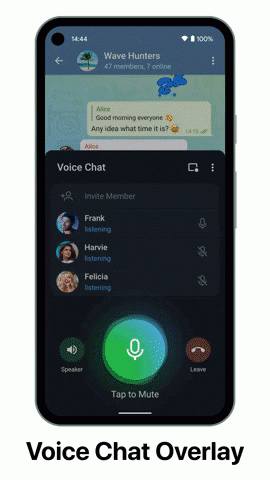 Telegram adds a live group voice chat feature and ability to store app ...