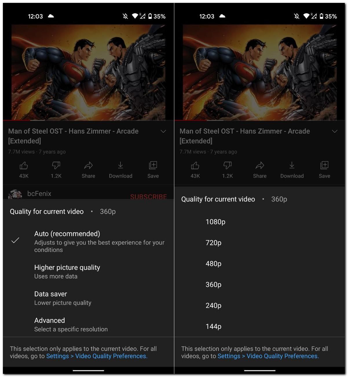 YouTube app makes it easier to save data with new video quality controls