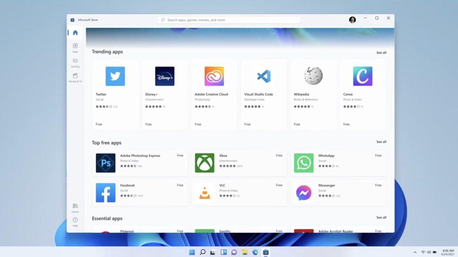 Android apps on Windows 11 will run on AMD-powered machines