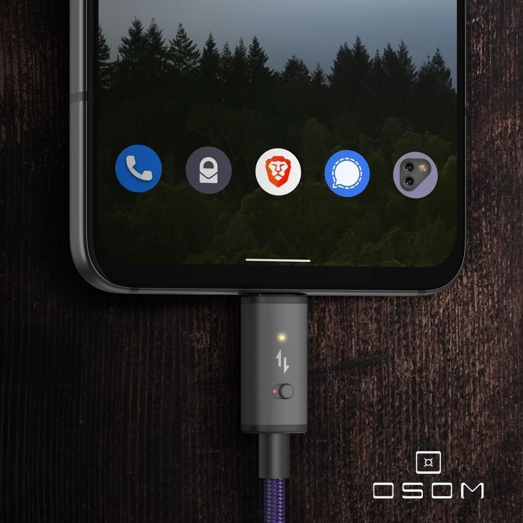 OSOM teases the front of its OV1 smartphone & Privacy cable with a flip ...