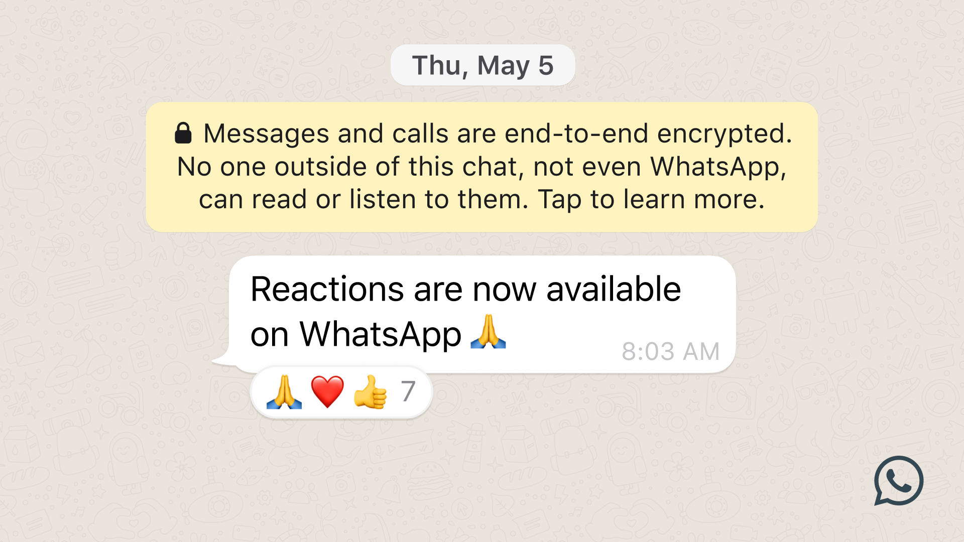 WhatsApp message reactions now available: what are they and how to use them